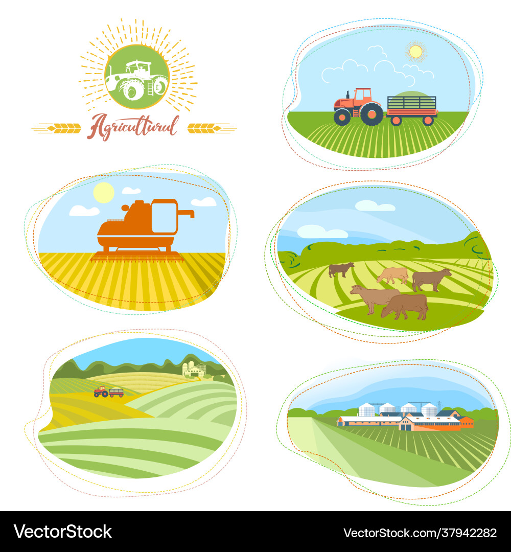 Set agro images Royalty Free Vector Image - VectorStock