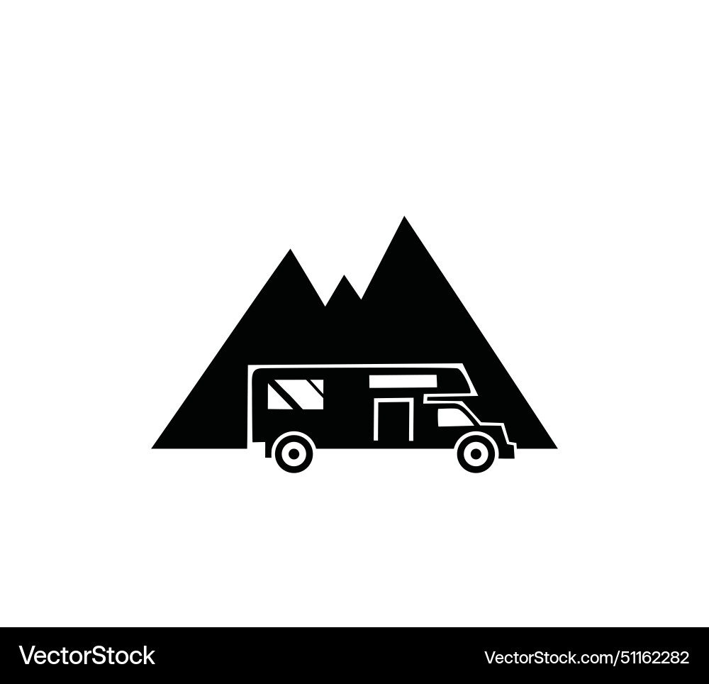 Traveling camper van Royalty Free Vector Image