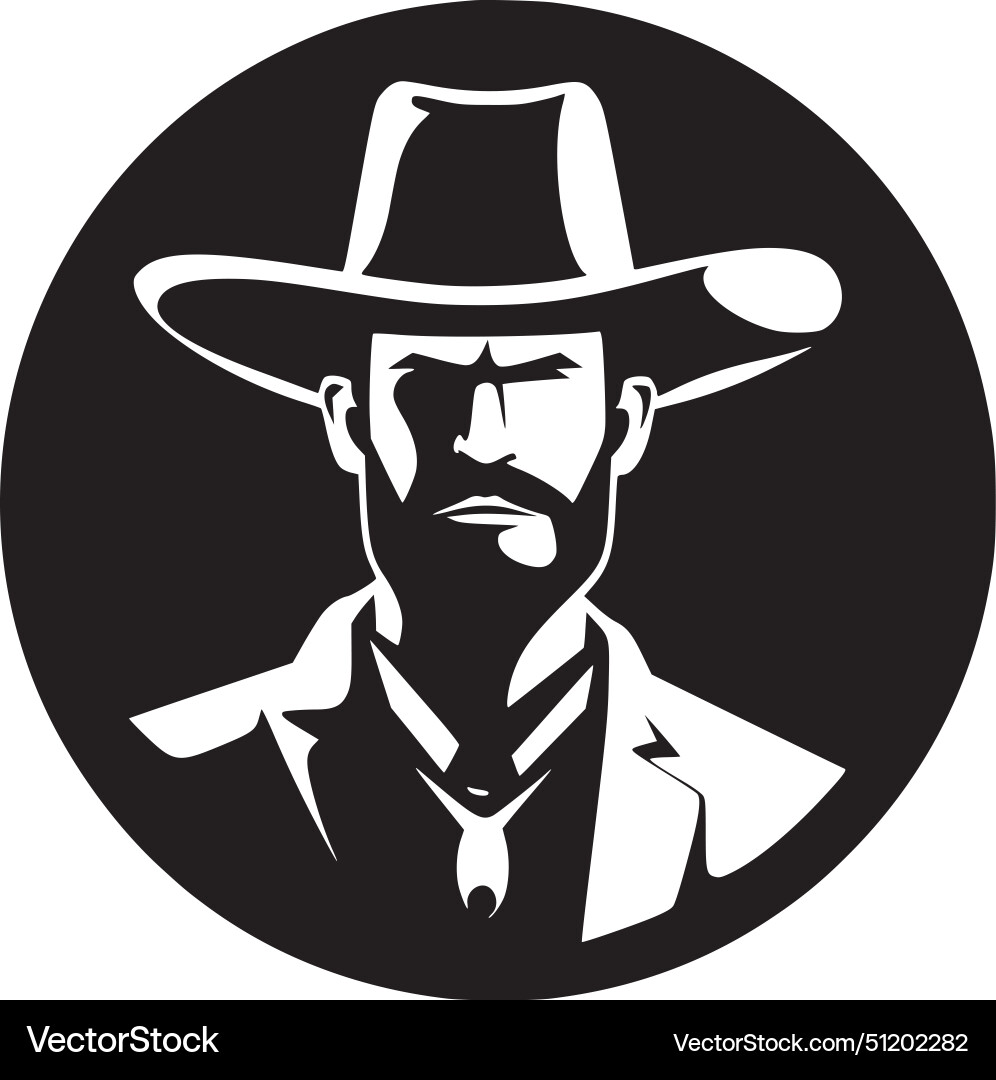 Western - black and white Royalty Free Vector Image