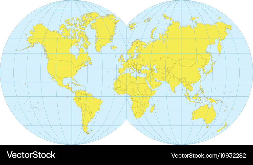 World Map - Geographic Overview Royalty Free Vector Image
