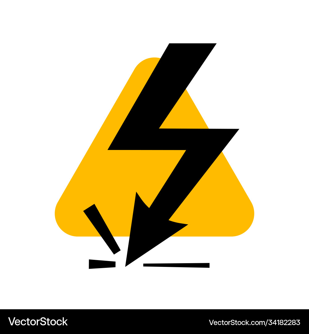 Attention beware high voltage sign danger symbol Vector Image