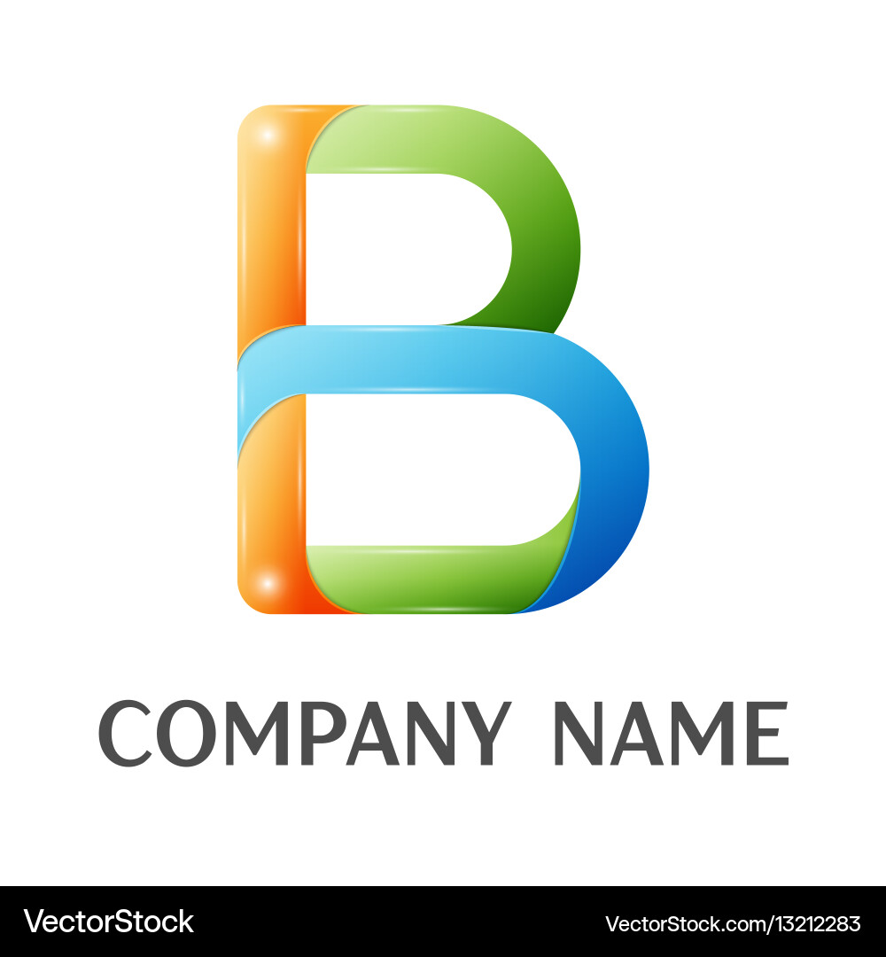 B letter colorful logo Royalty Free Vector Image