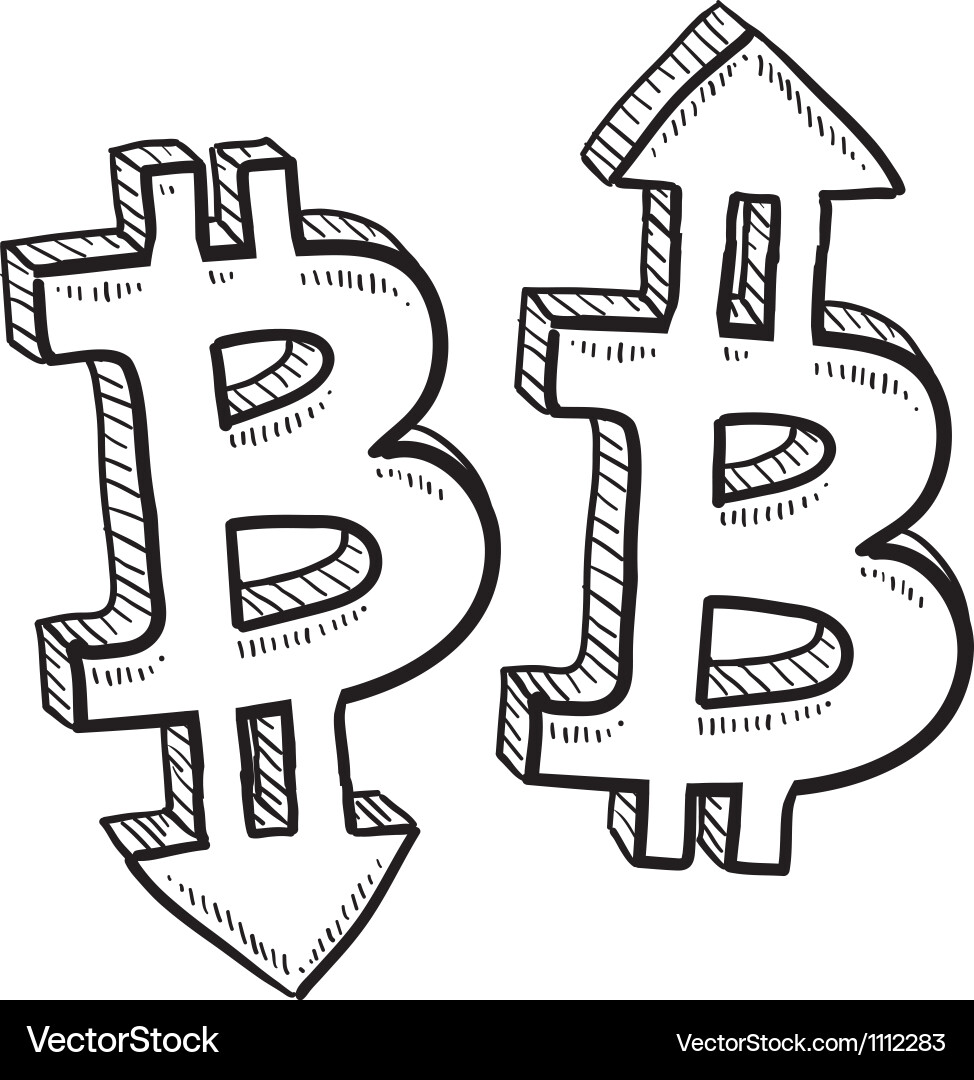 Bitcoin drawing Vector Images & Graphics for Commercial Use | VectorStock