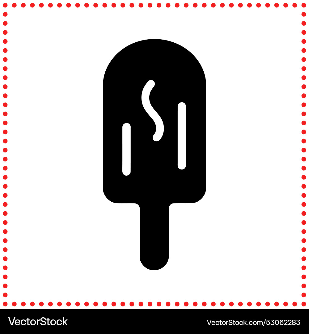 Frozen delight a minimalist popsicle design Vector Image