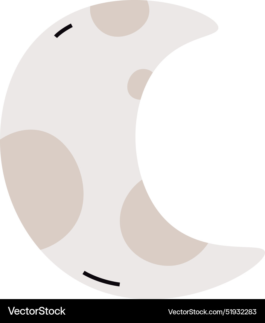 Hand drawn moon Royalty Free Vector Image - VectorStock