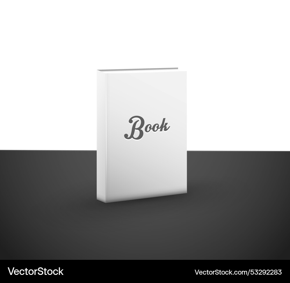 Minimalist white book cover with clean and simple Vector Image