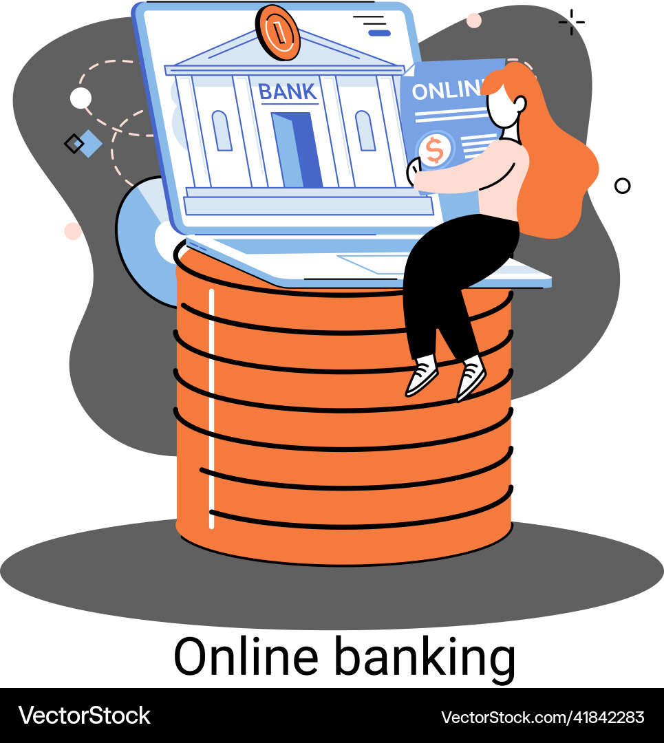 Online banking platform remote bank service Vector Image
