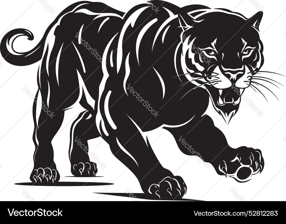Panther pride logo emblem ferocious fleetness Vector Image