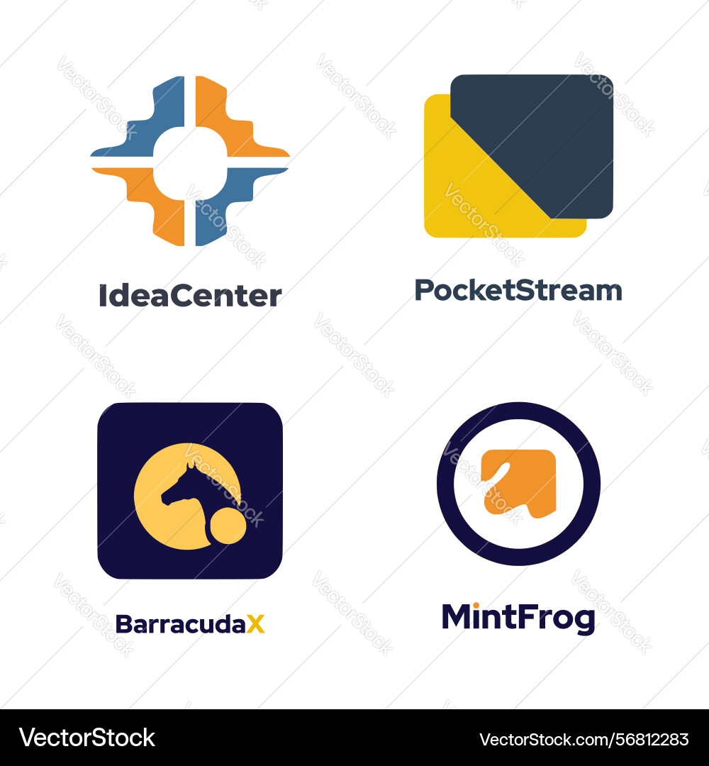 Set of logo design template elements icons Vector Image
