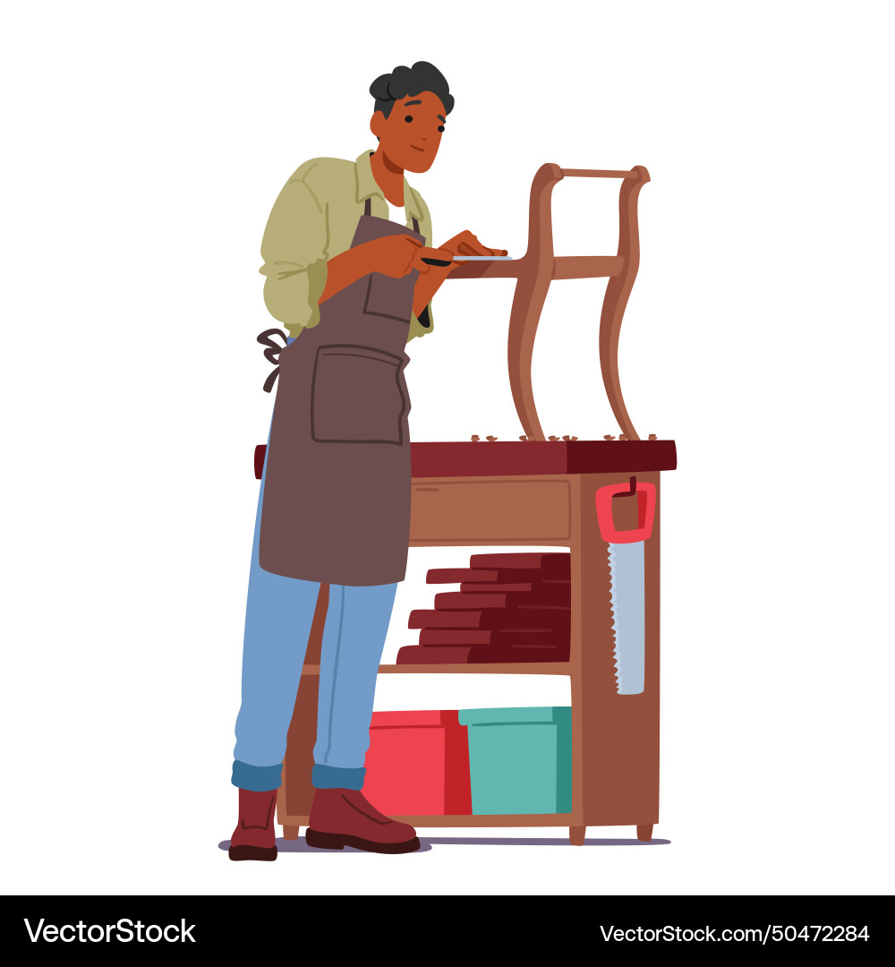 Carpentry creative profession skilled artisan Vector Image