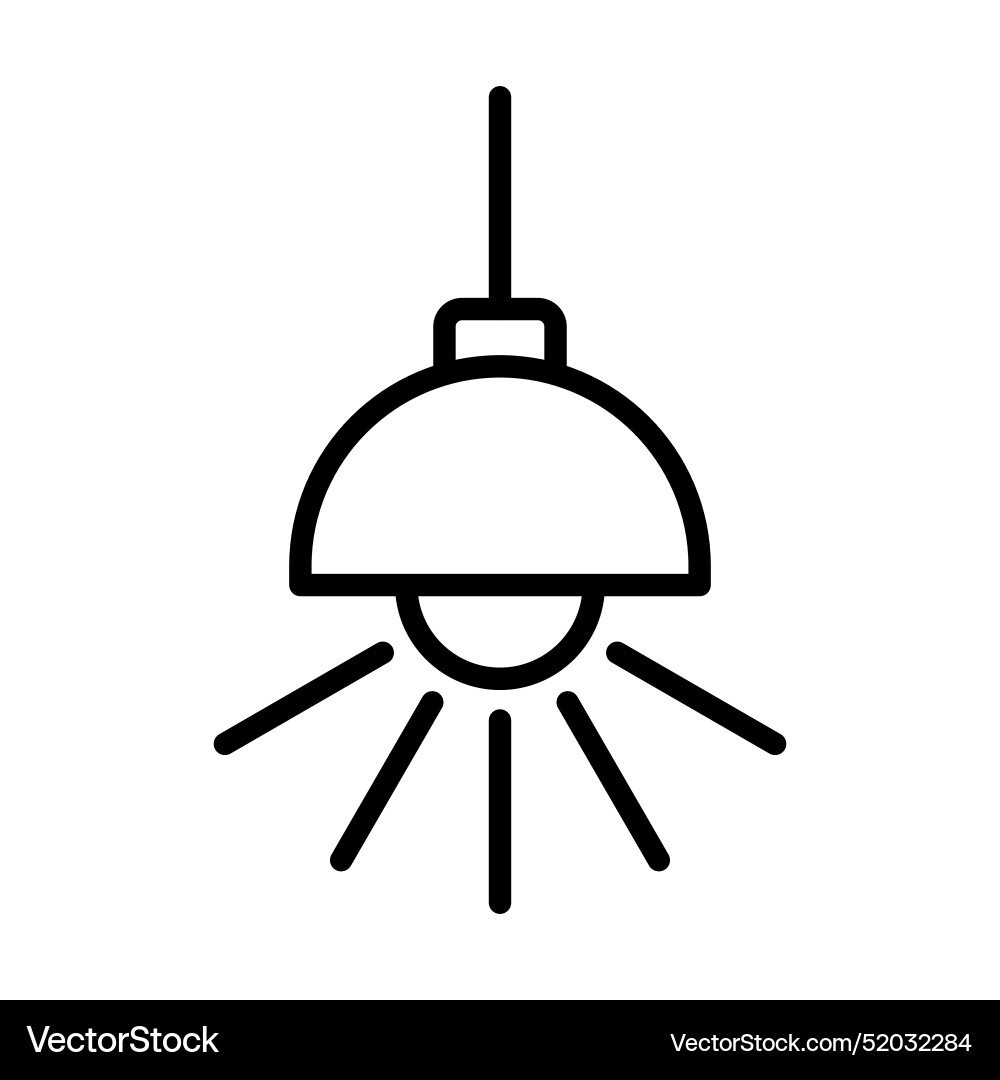 Ceiling spotlight linear logo mark in black Vector Image