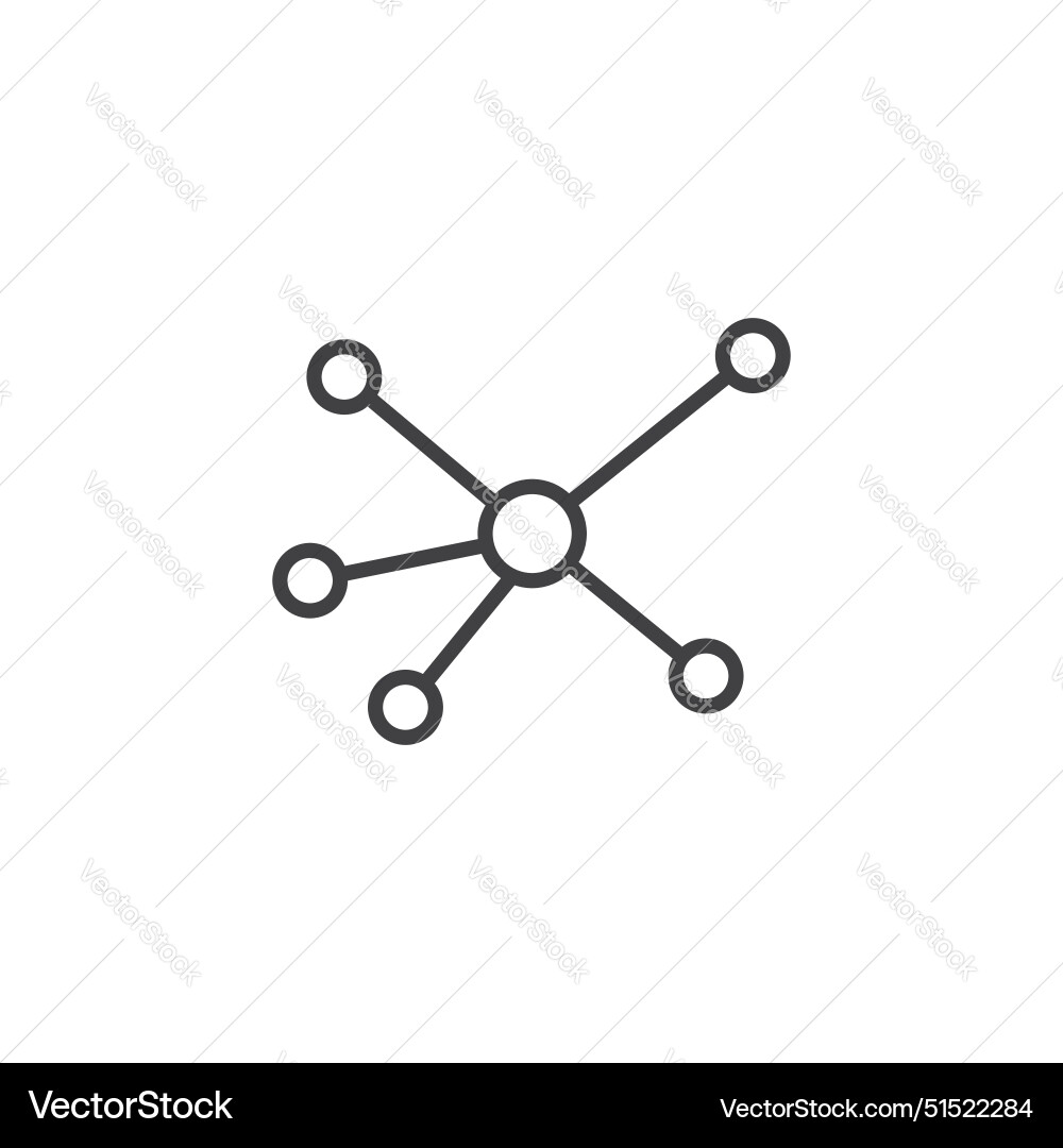 Chart connected icon Royalty Free Vector Image