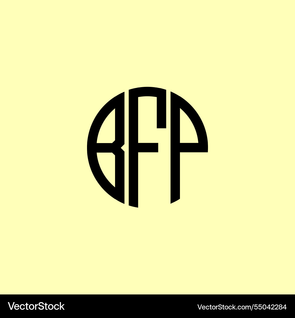 Creative rounded initial letters bfp logo Vector Image