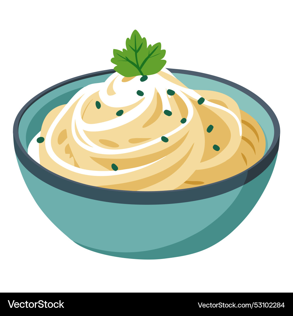 Fettuccine alfredo pasta Royalty Free Vector Image