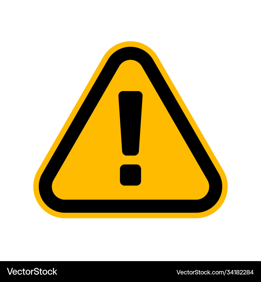 Hazard warning attention sign danger triangle Vector Image