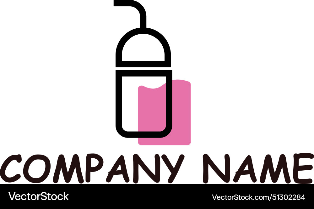 Healthy drink and beverage logo design Royalty Free Vector