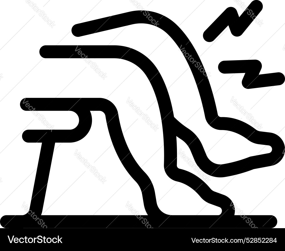 Patient suffering from leg cramps sitting Vector Image
