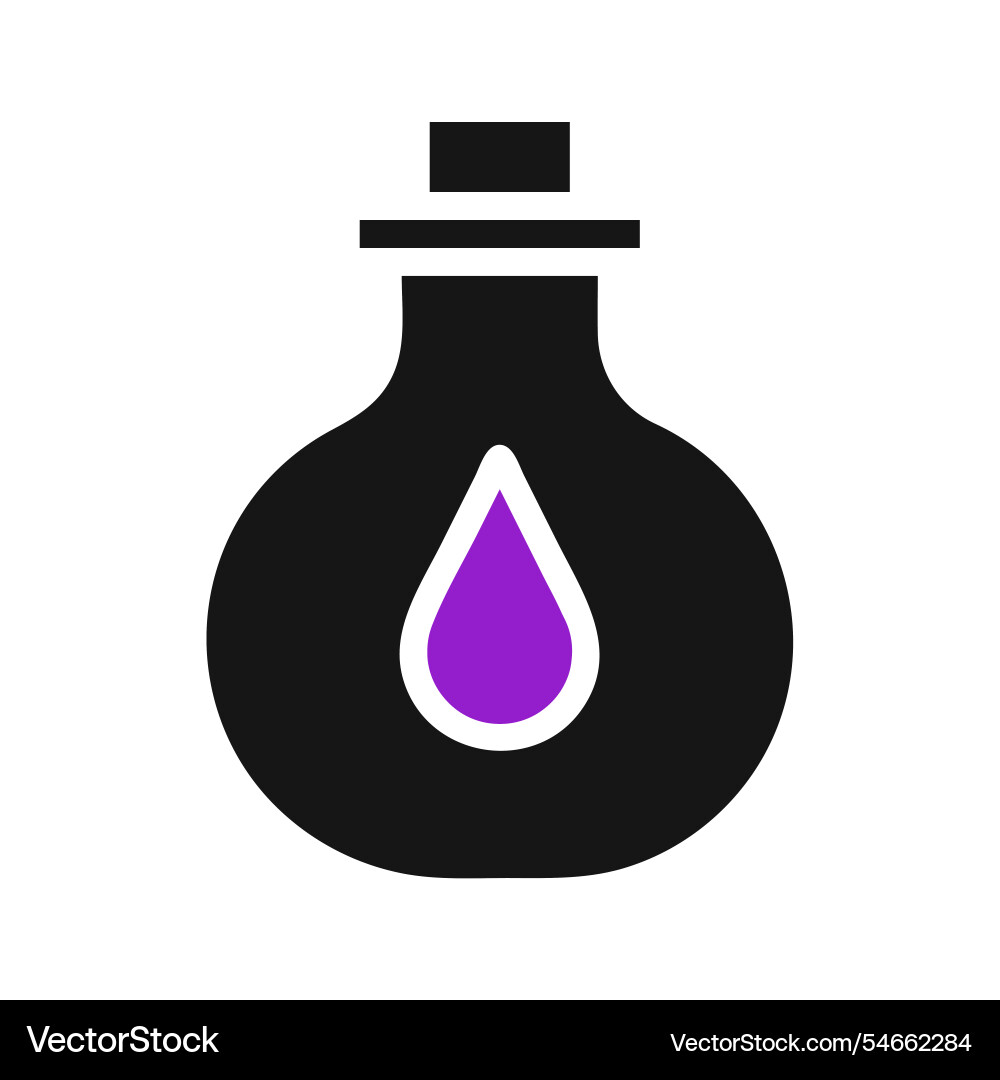 Potion bottle with liquid drop concept of magic Vector Image