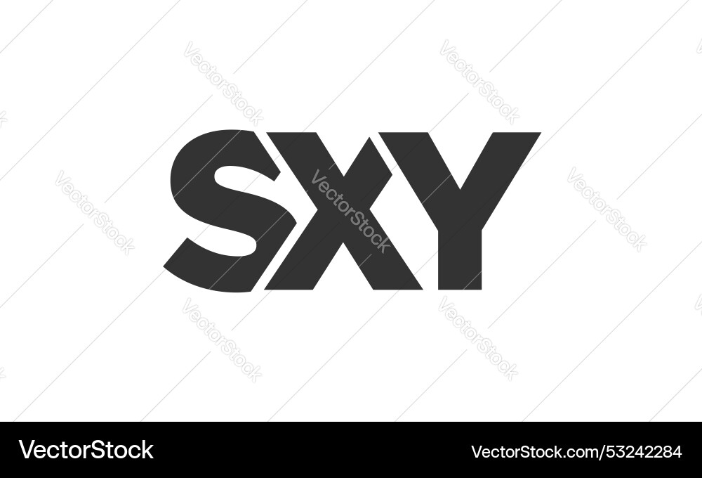 Sxy logo design template with strong and modern Vector Image
