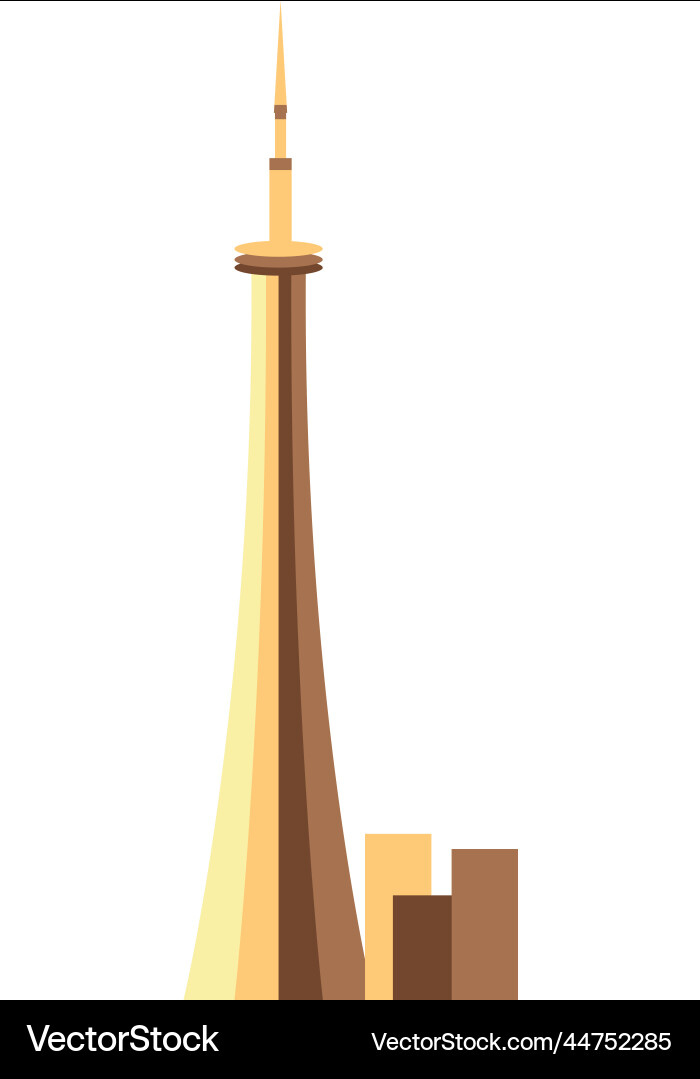 Canada famous tower Royalty Free Vector Image - VectorStock