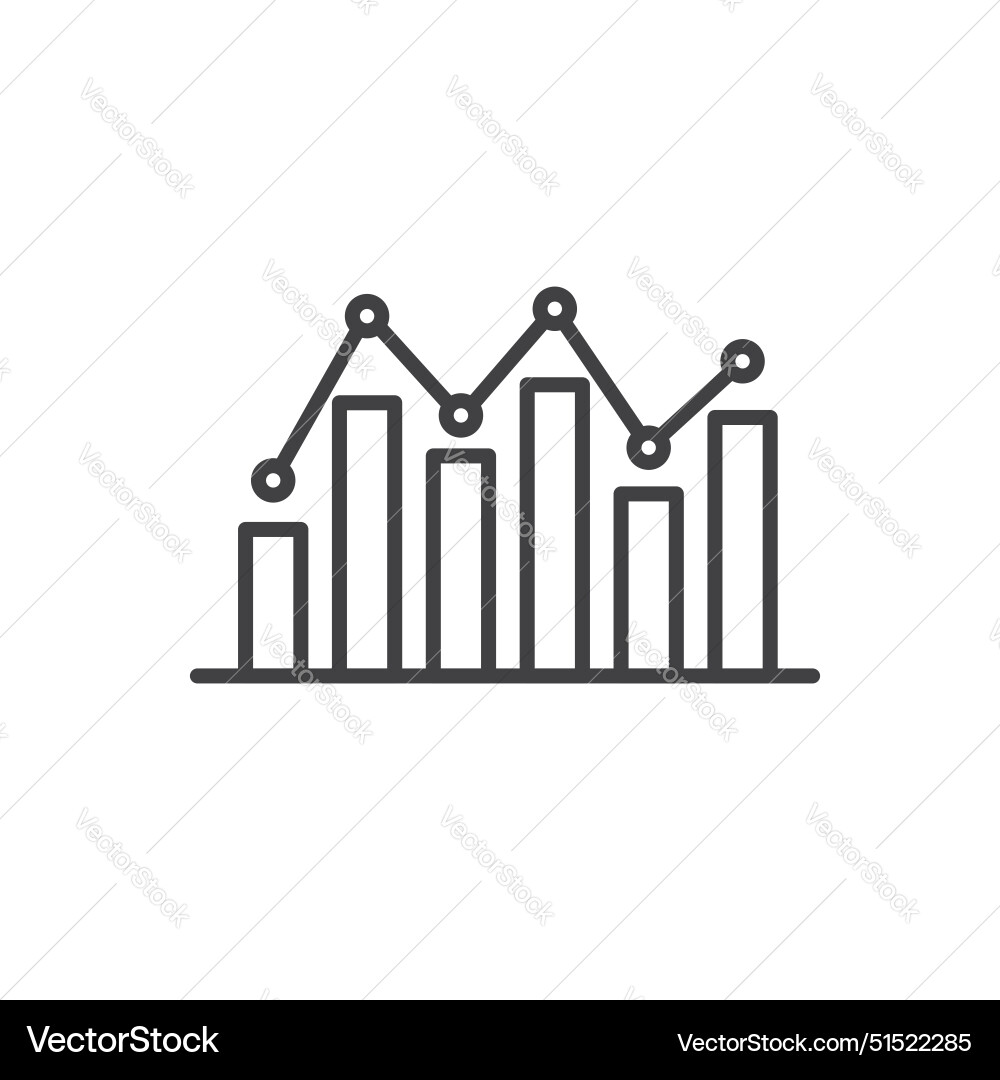 Chart histogram icon Royalty Free Vector Image