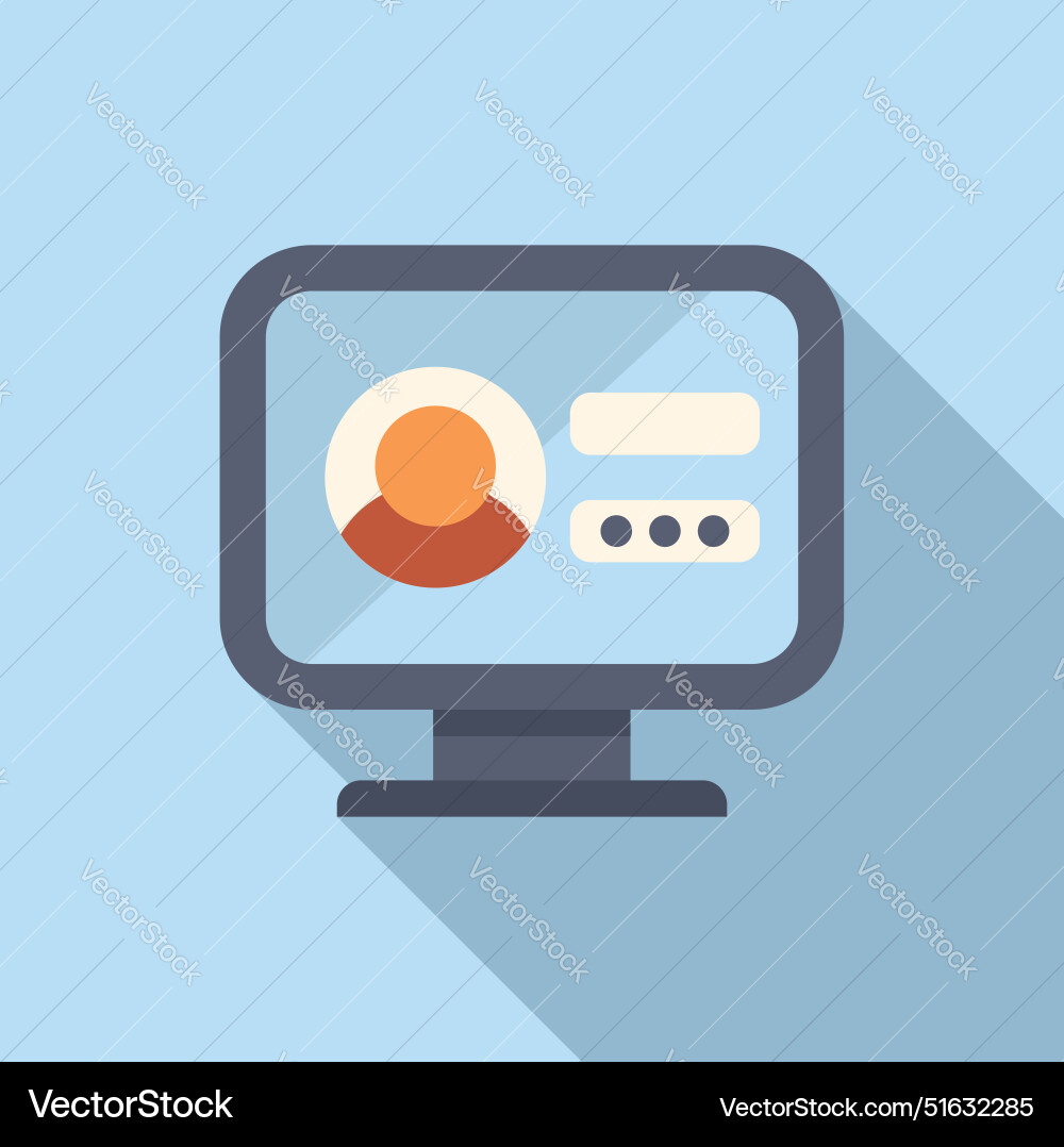 Computer displaying user profile login form with Vector Image