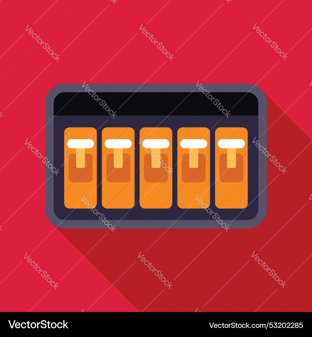 Electrical fuse box with fuses preventing circuit Vector Image