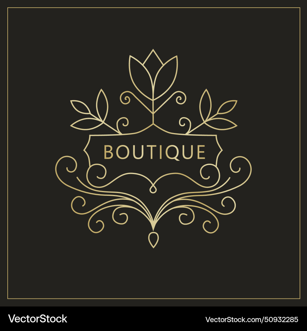 Elegant logo for a boutique Royalty Free Vector Image