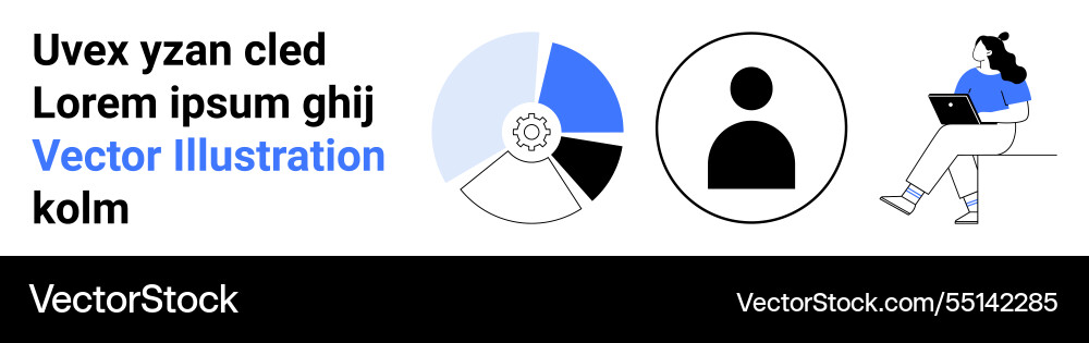 Engaging analytics and user profile design Vector Image