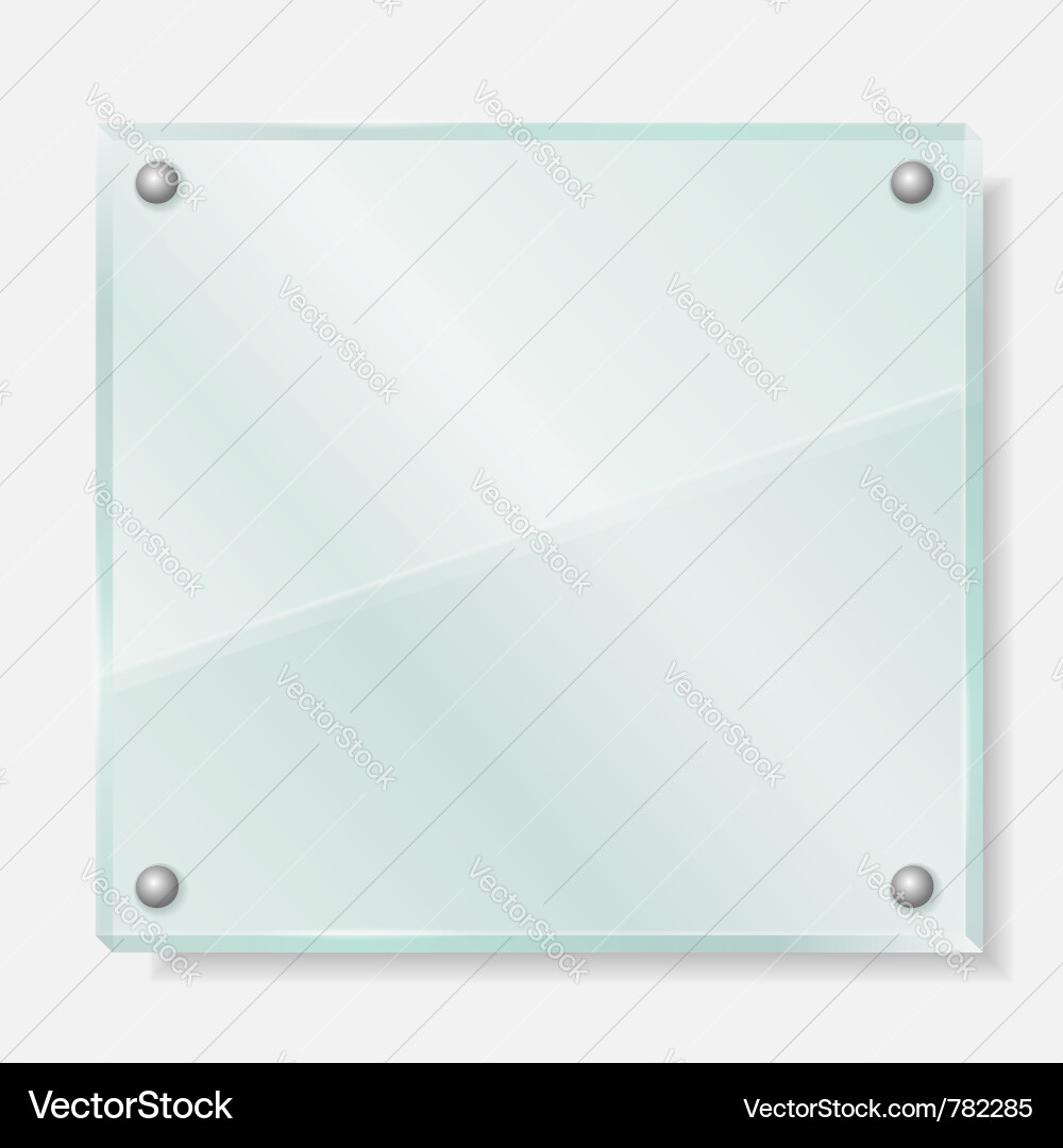 Glass board Royalty Free Vector Image - VectorStock