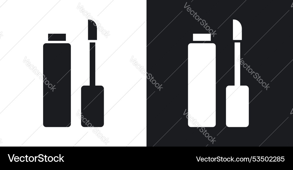 Lip glossline in thin line black color flat Vector Image
