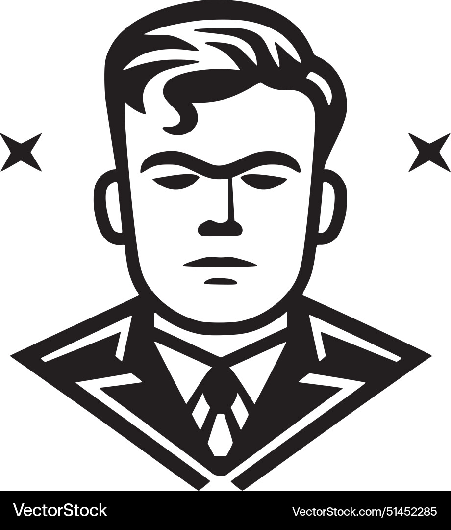 Military - black and white isolated icon Vector Image