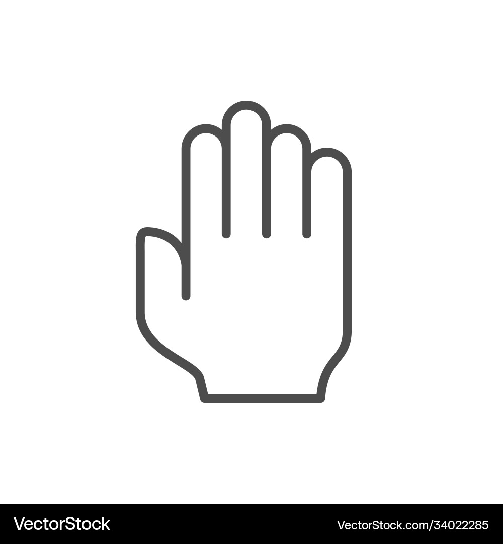 Palm Hand Outline Icon – Royalty-Free Vector | VectorStock