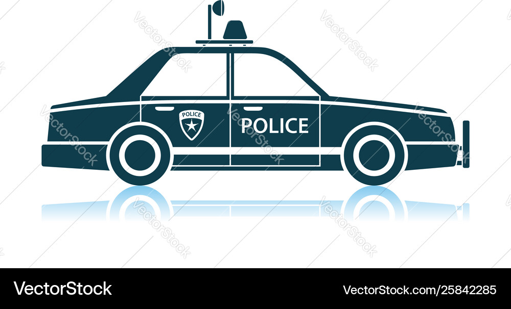 Police car icon Royalty Free Vector Image - VectorStock