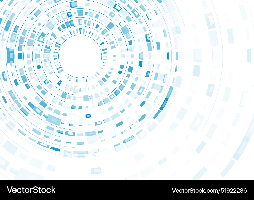 Abstract blue geometric circular lines Royalty Free Vector