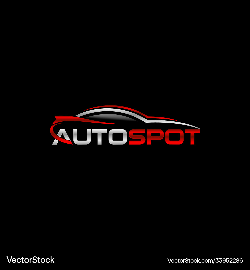 Car logo in simple line graphic design template Vector Image