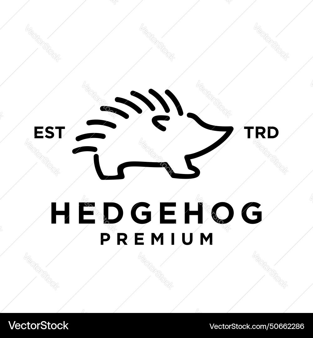 Hedgehog logo icon design Royalty Free Vector Image