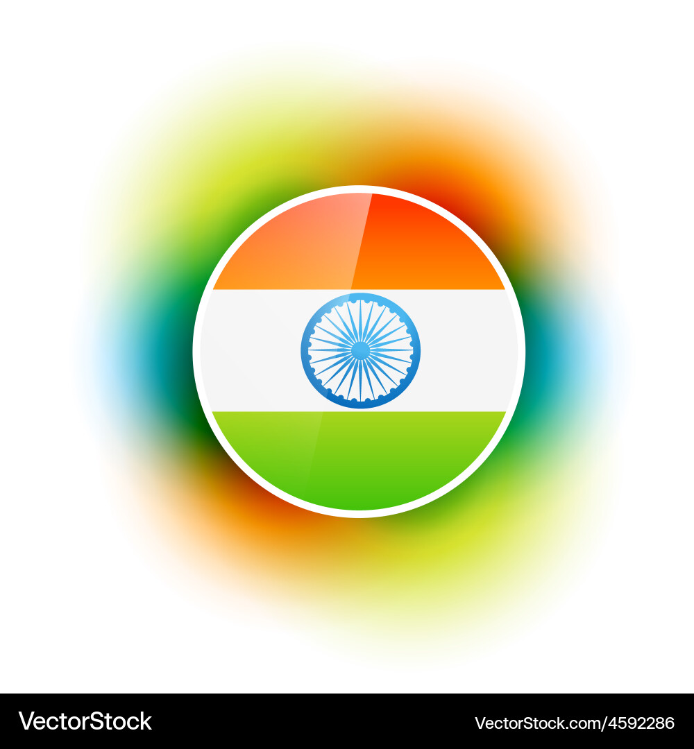 Indian flag label Royalty Free Vector Image - VectorStock