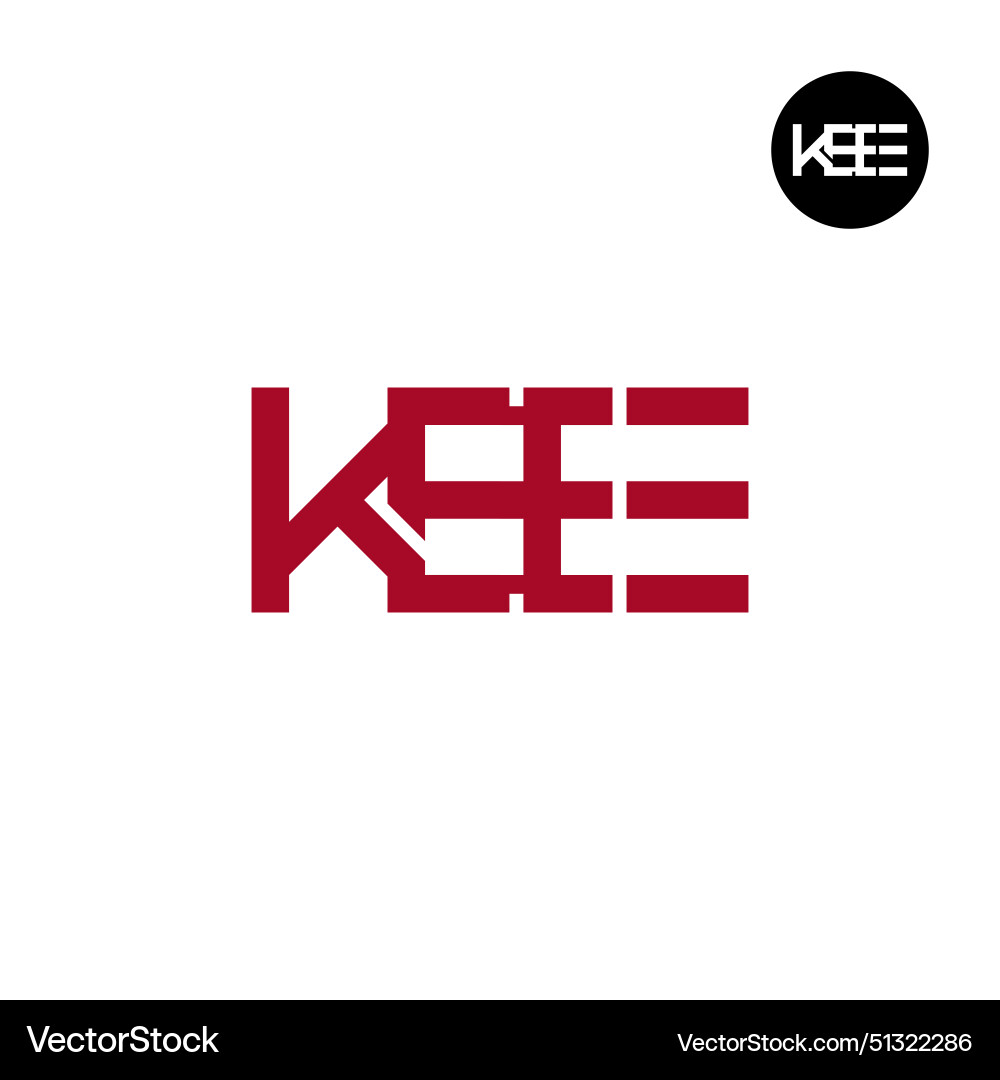 Kee logo letter monogram design Royalty Free Vector Image