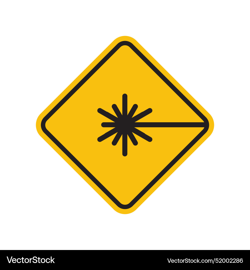 Laser hazard warning sign promote safety Vector Image