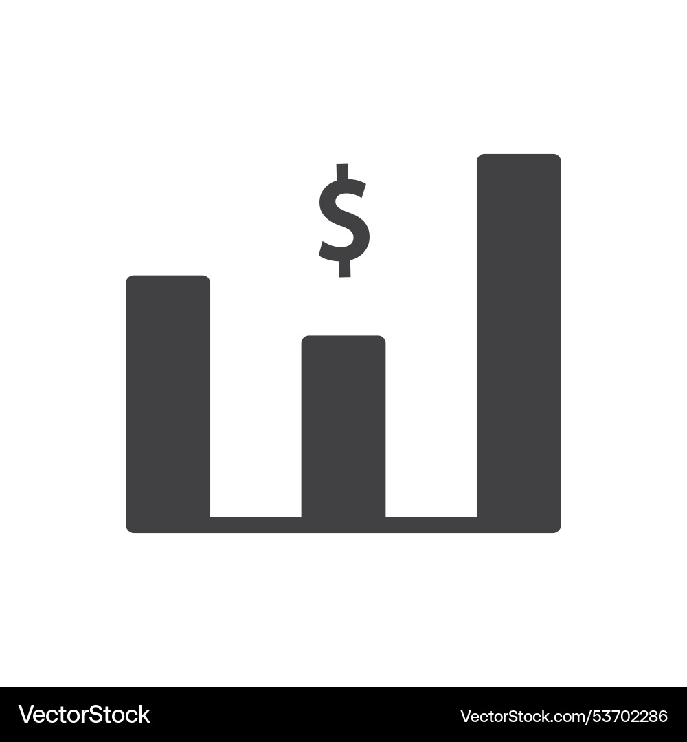 Money graph dollar sign Royalty Free Vector Image