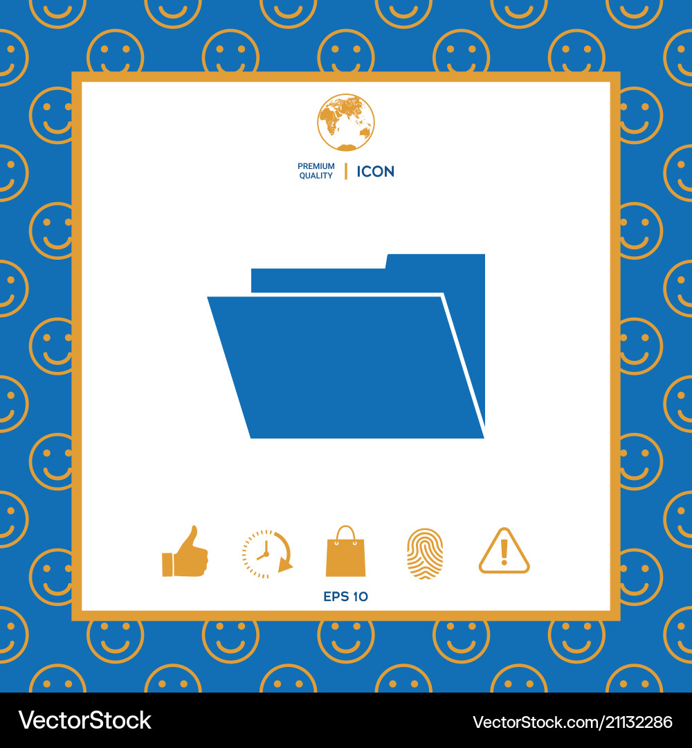 Ordner Symbol Lizenzfreies Vektorbild - VectorStock