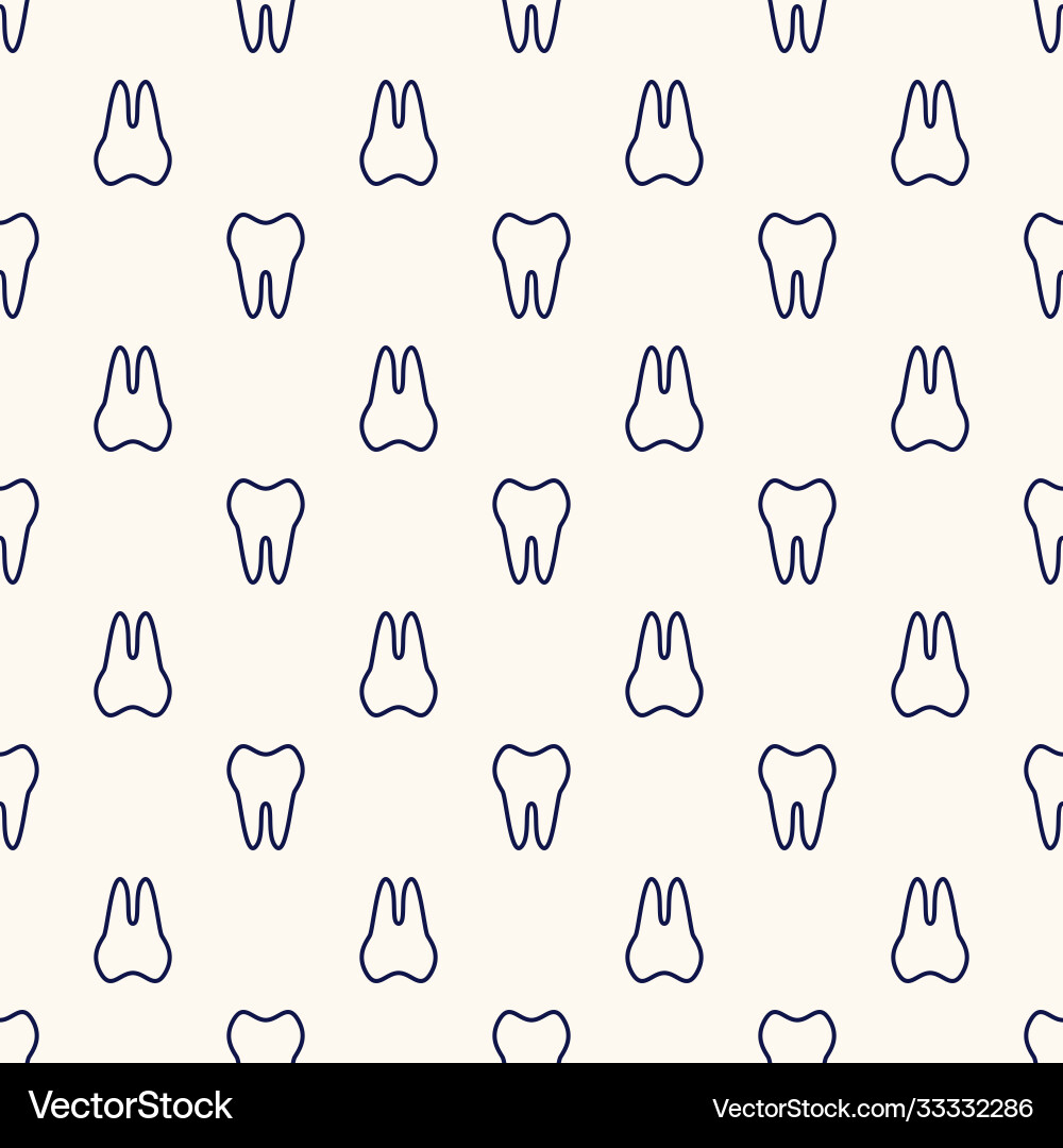 Seamless geometric pattern with teeth Royalty Free Vector
