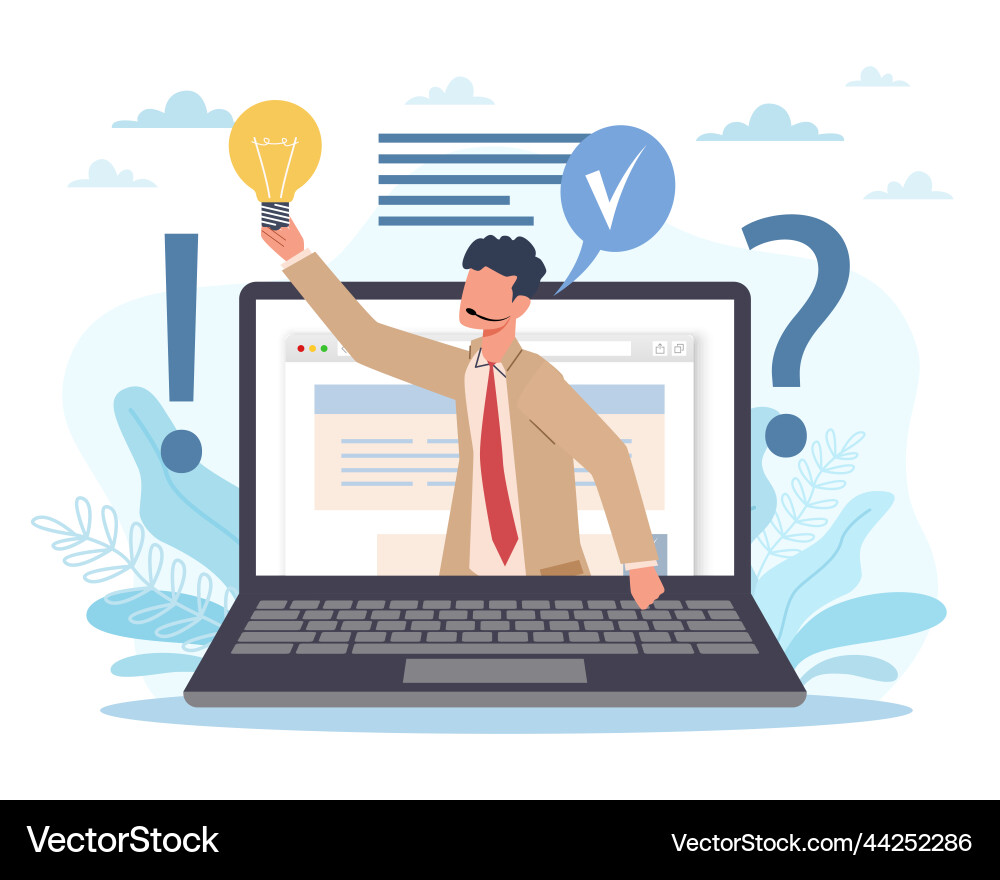 Technical support consultations communication Vector Image