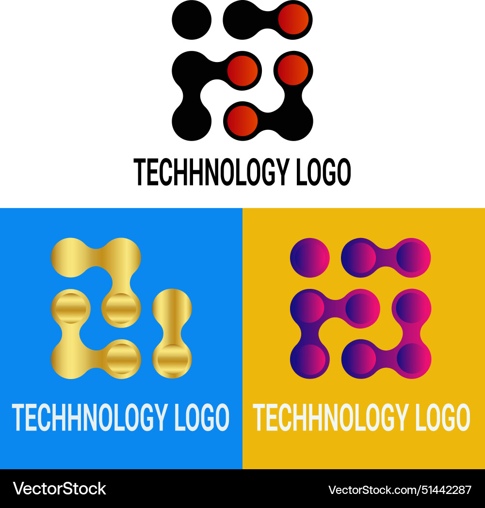 Abstract technology pattern logo Royalty Free Vector Image