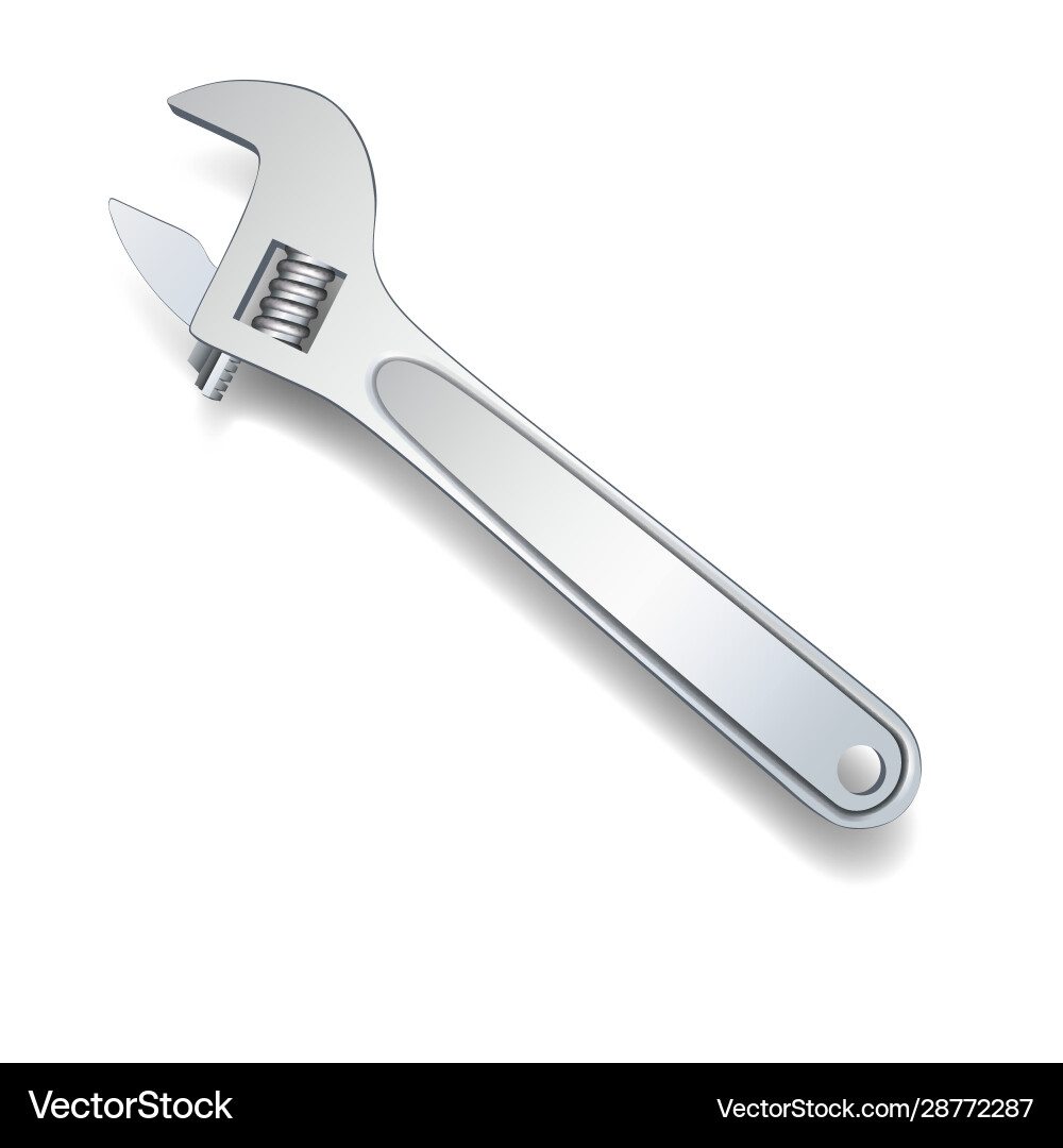 Isolated Adjustable Wrench Royalty Free Vector Image