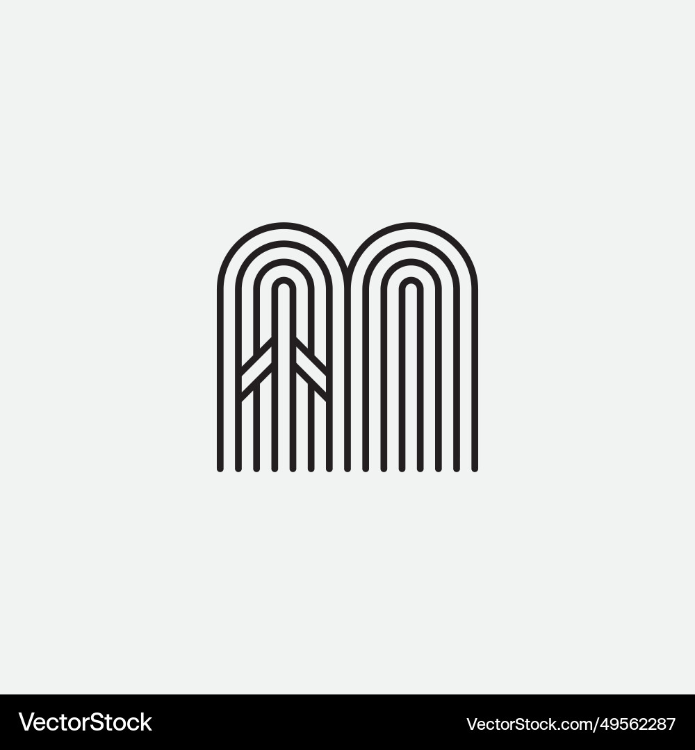 Letter m plane logo Royalty Free Vector Image - VectorStock