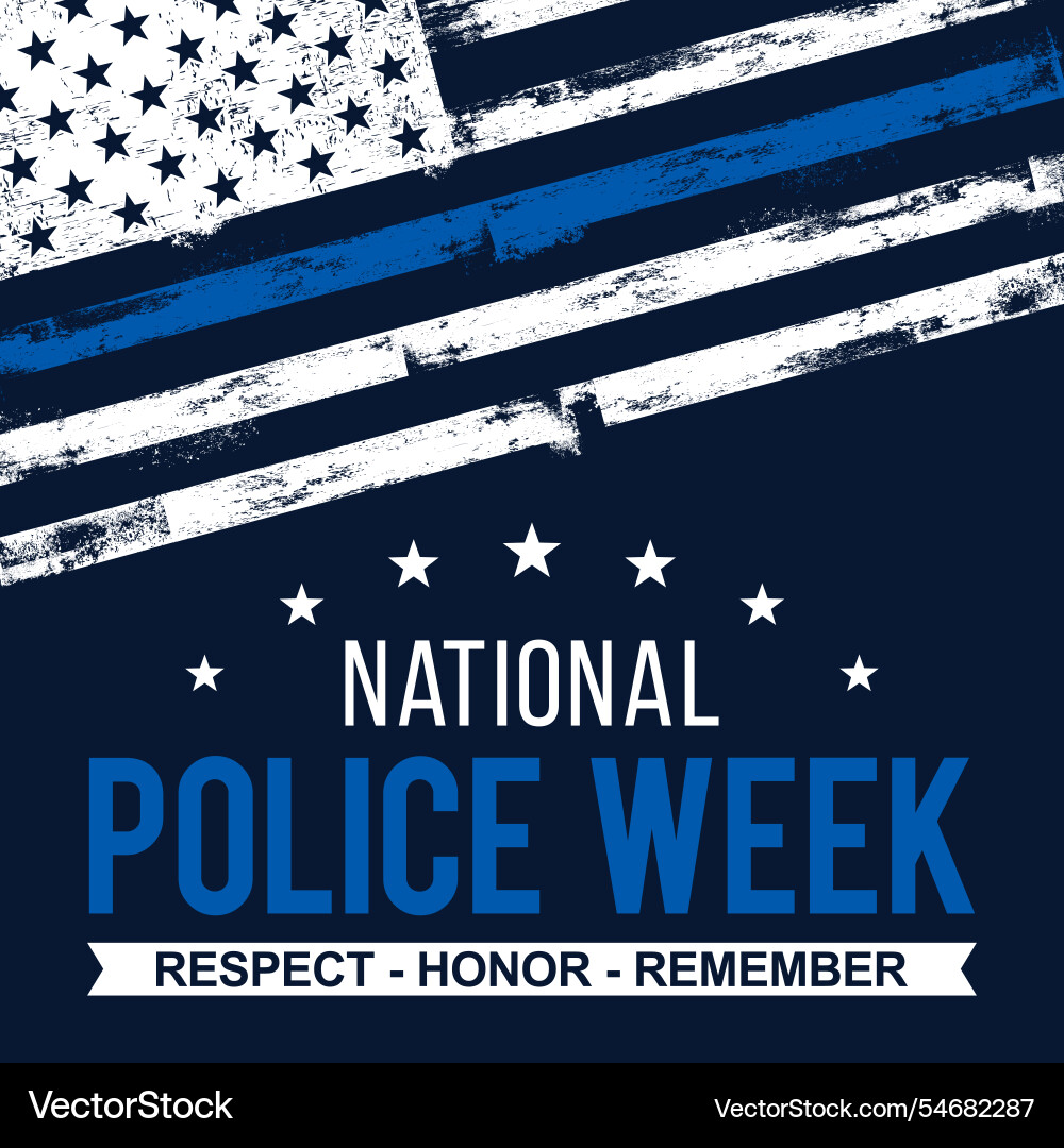National police week 1 Royalty Free Vector Image