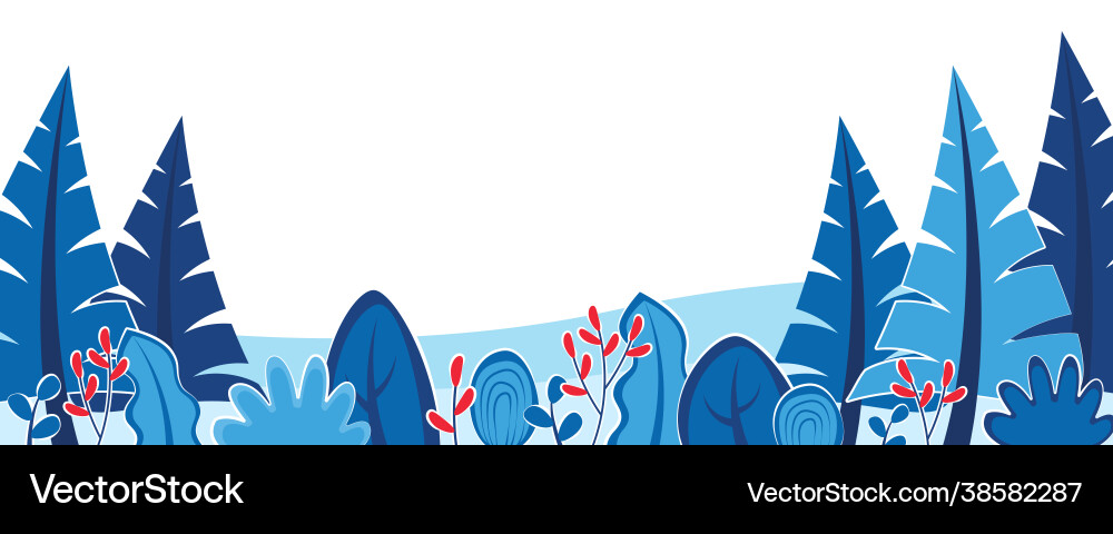 Winter nature background with landscape pattern Vector Image