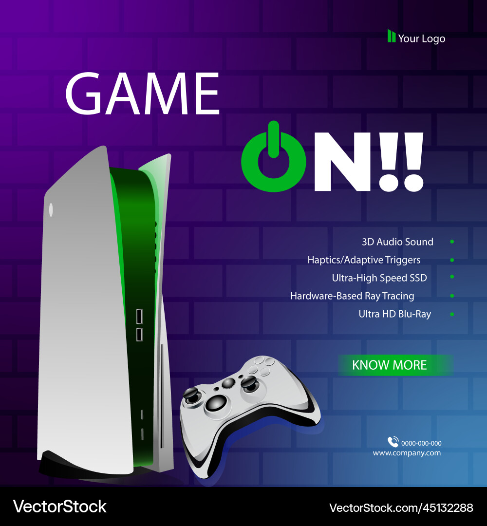 Banner design of game Royalty Free Vector Image